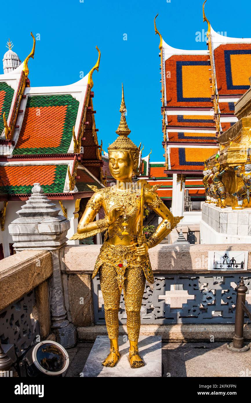 a kinaree, a mythology figure, is watching the temple in the Grand ...