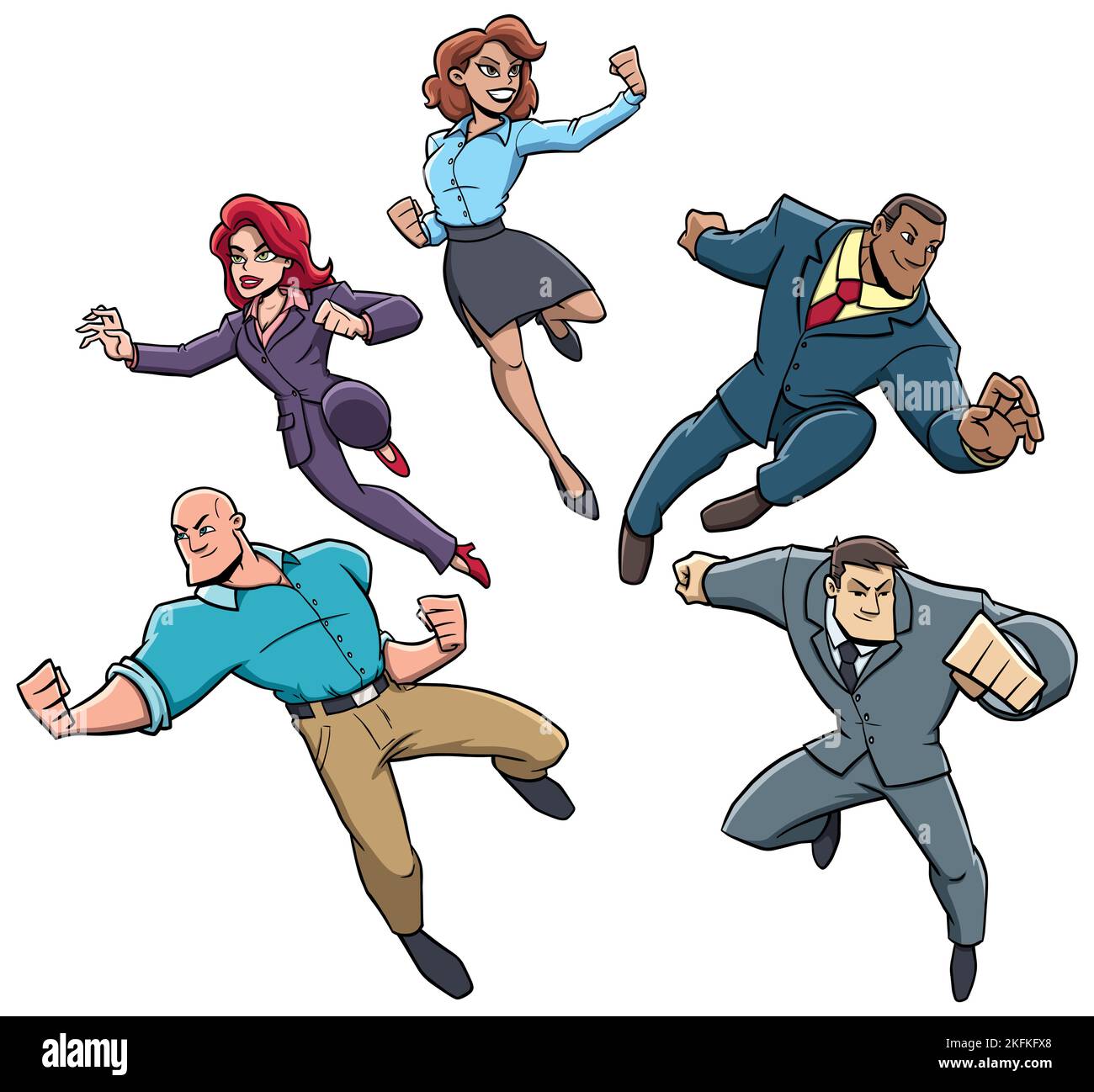 Super Business People on White Stock Vector Image & Art - Alamy
