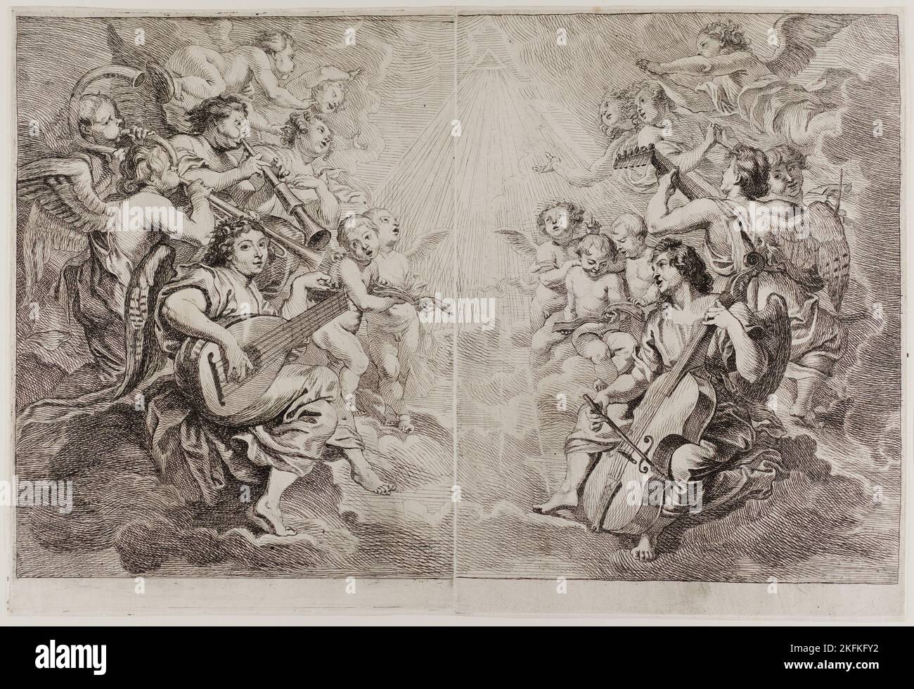 Angels Making Music, c. 1650 Stock Photo - Alamy