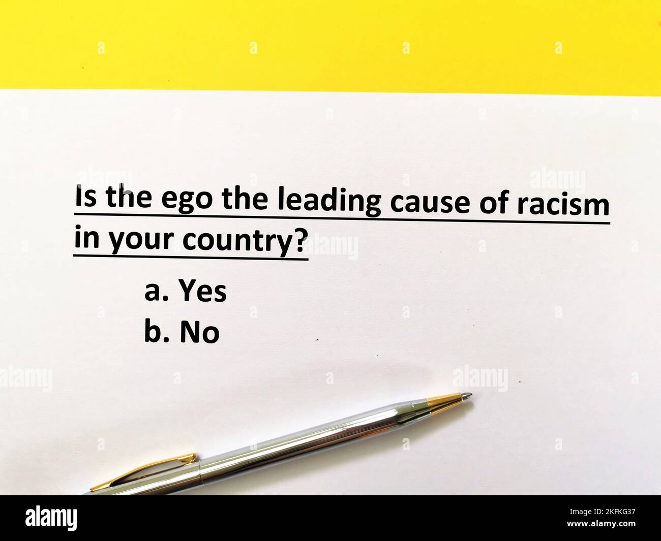 One person is answering question about racism. He thinks that the ego ...