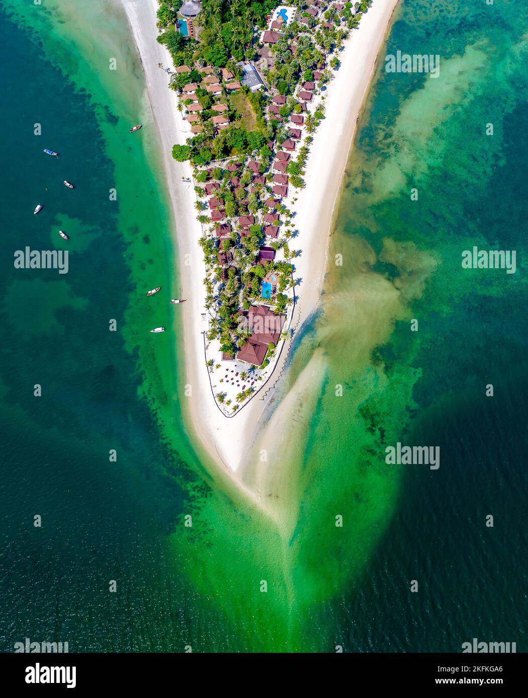 Aerial view of koh Mook or koh Muk island, in Trang, Thailand Stock ...