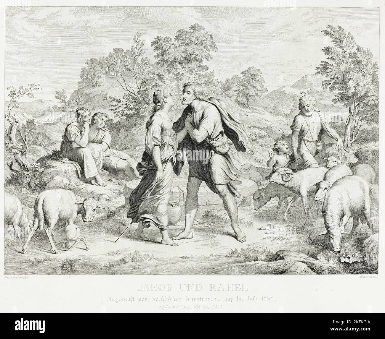 Jacob and Rachel, 1833 Stock Photo - Alamy