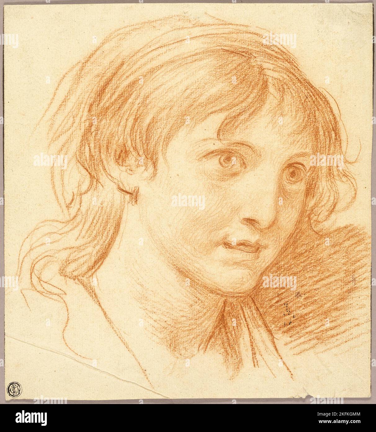 Head of a Girl with Fixed Eyes, n.d. By or after Jean-Baptiste Greuze ...