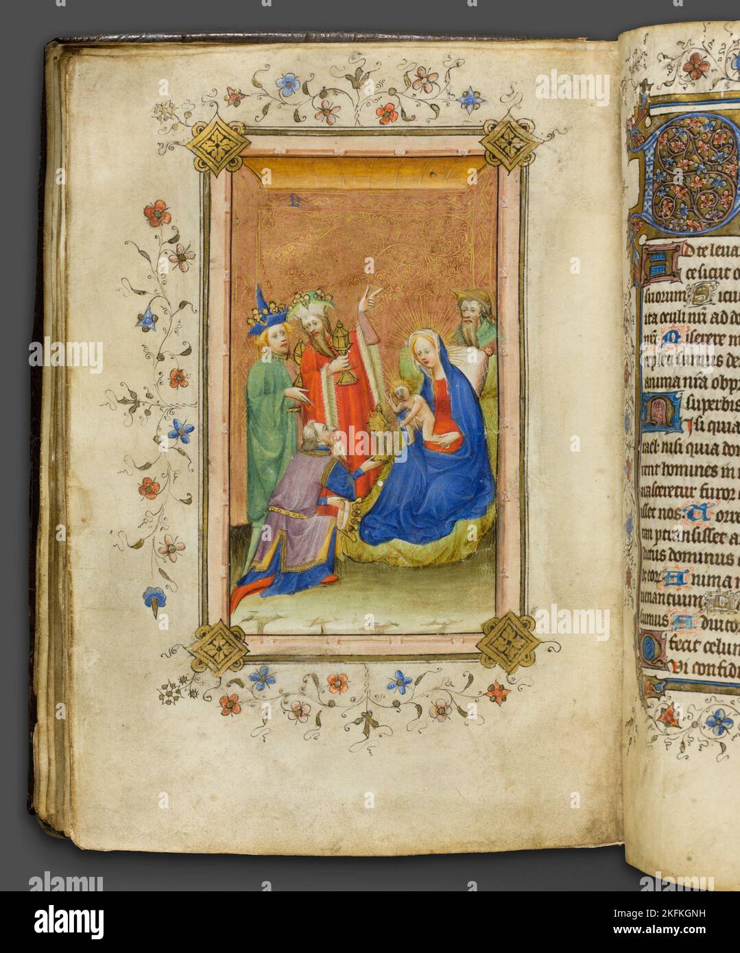 Stonyhurst Hours (Use of Sarum), c. 1400-10. Adoration of the Magi ...