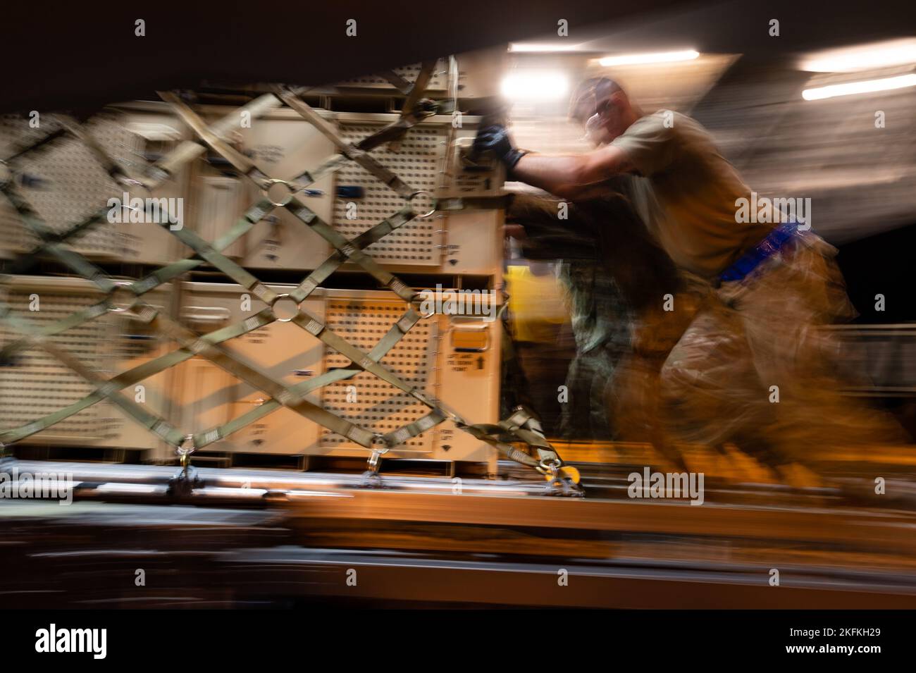 U.S. Airmen from the 375th Logistics Readiness Squadron and U.S. Coast ...