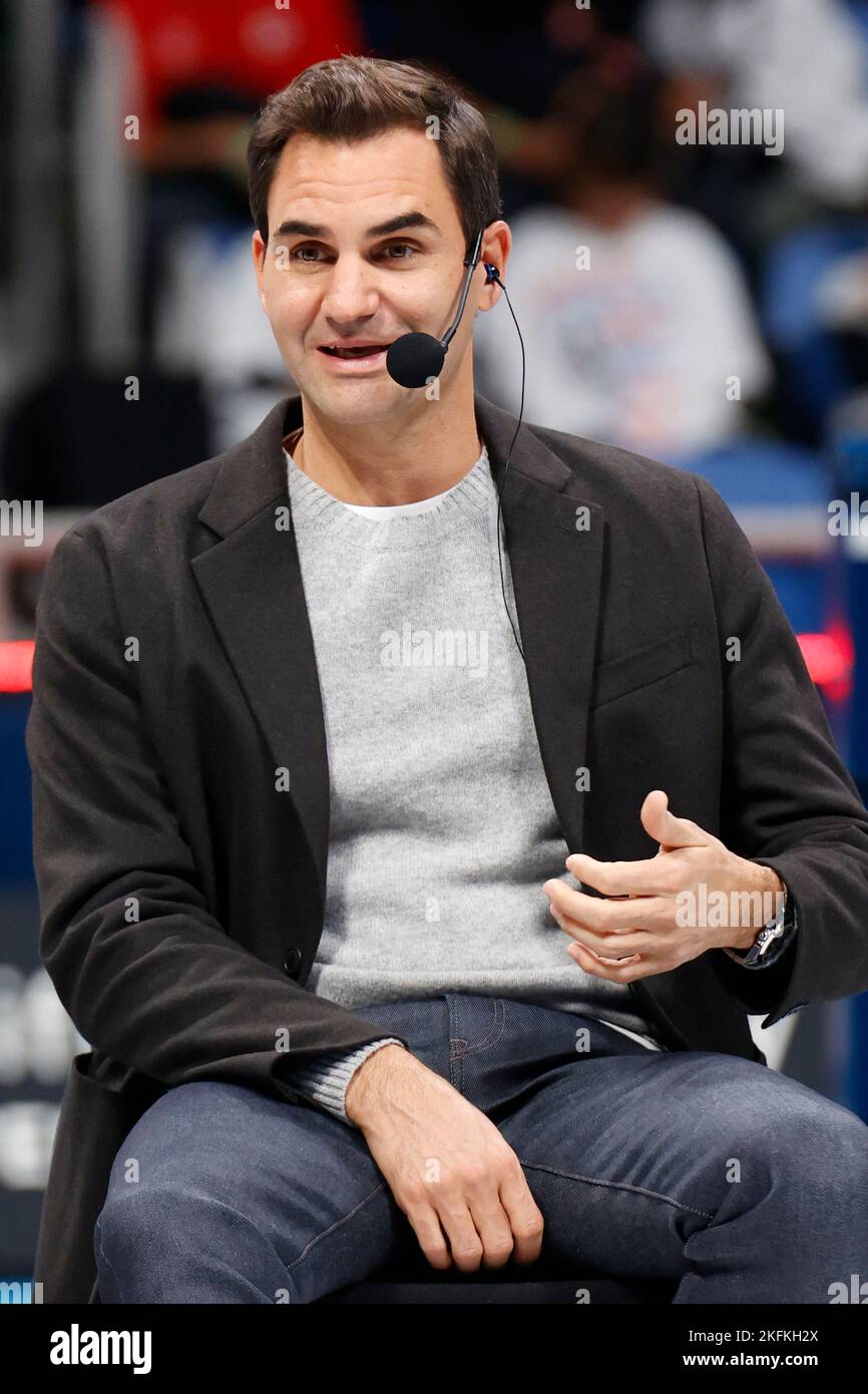 November 19, 2022, Tokyo, Japan: Roger Federer speaks during a talk ...