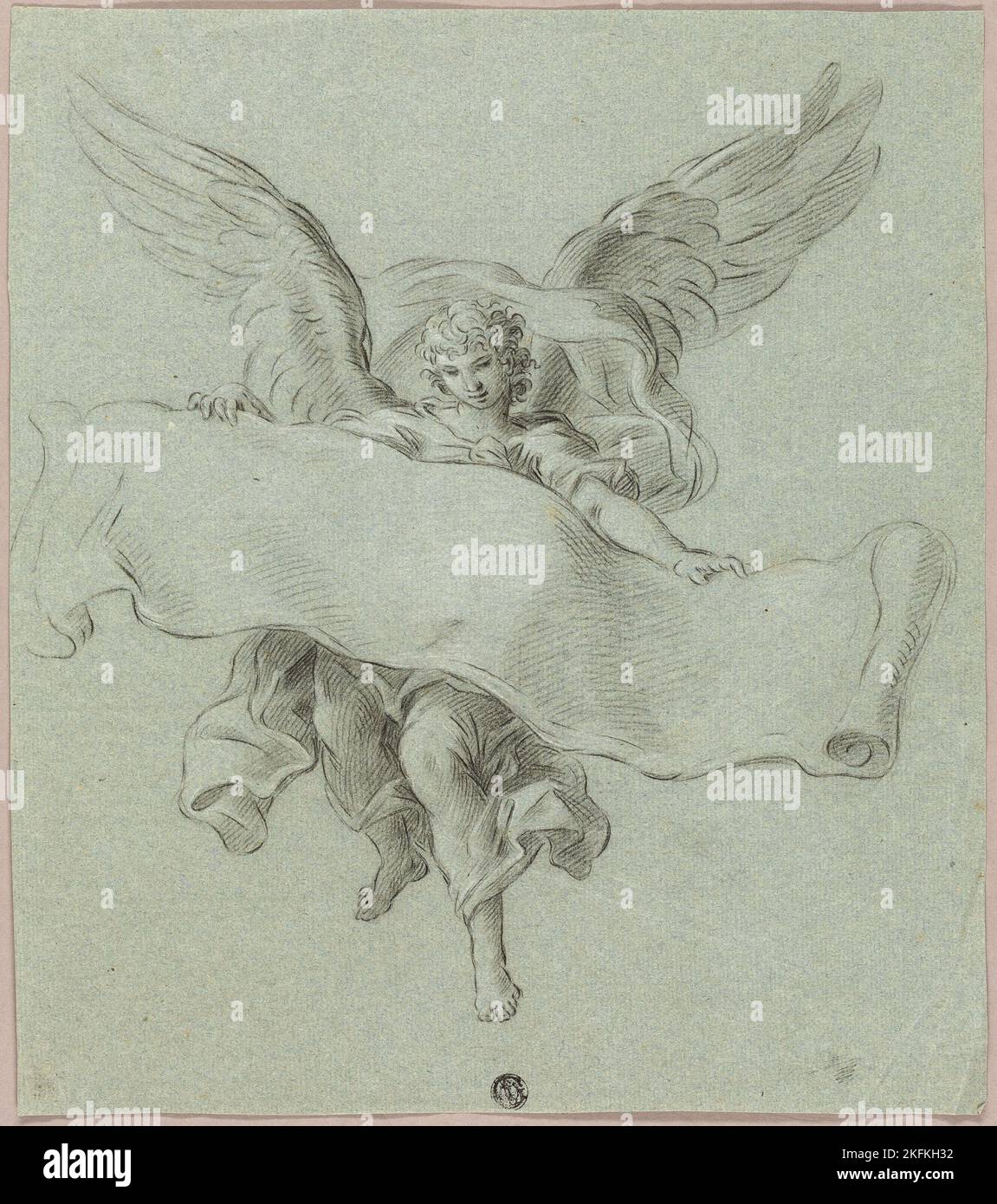 Angel with Scroll, n.d. Attributed to Sebastiano Conca Stock Photo - Alamy