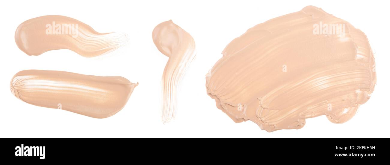 Beige liquid foundation makeup isolated on white background Stock Photo ...