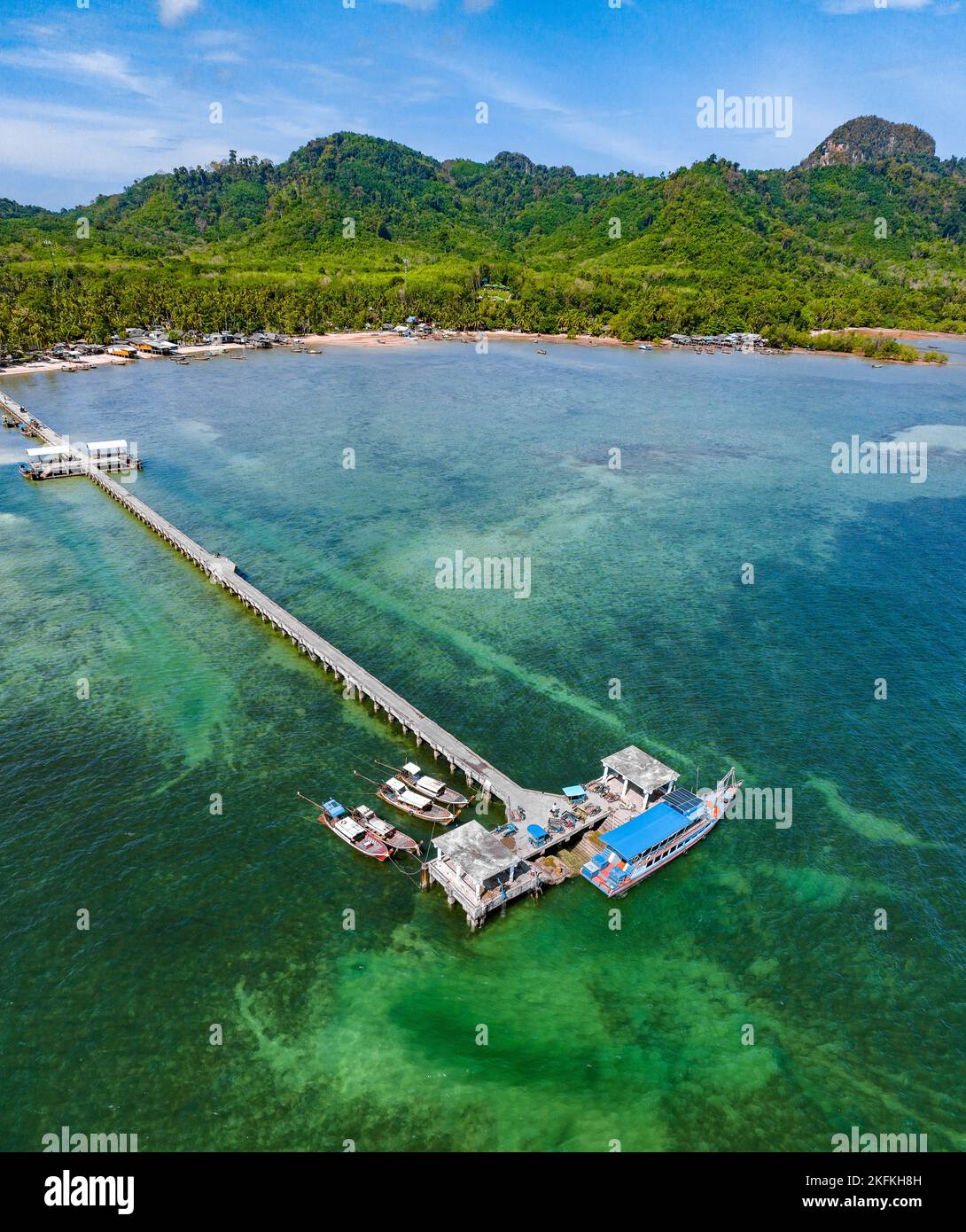 Aerial view of koh Mook or koh Muk island, in Trang, Thailand Stock ...