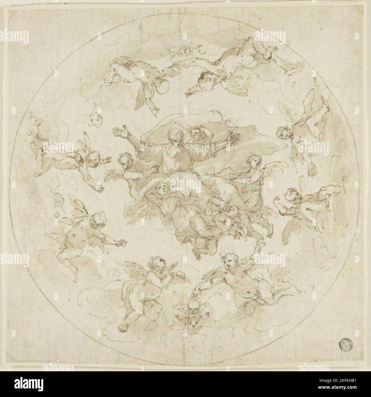 God the Father Surrounded by Putti, n.d. Attributed to Pier Francesco ...