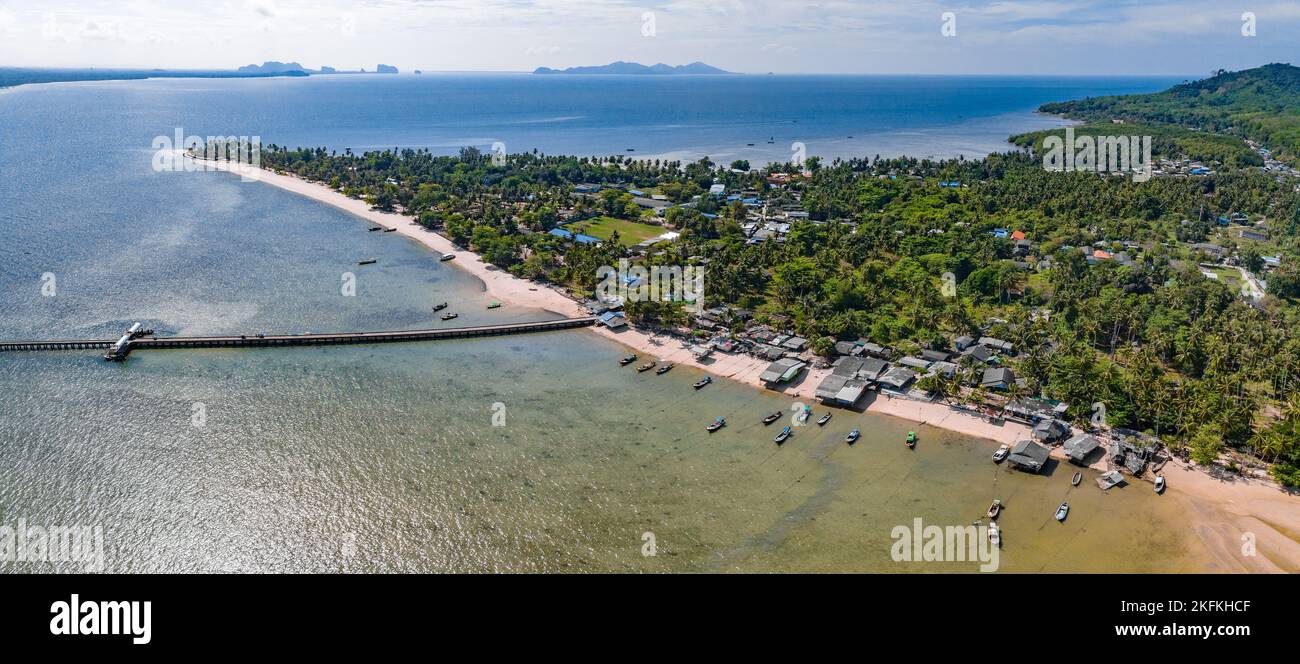 Aerial view of koh Mook or koh Muk island, in Trang, Thailand Stock ...