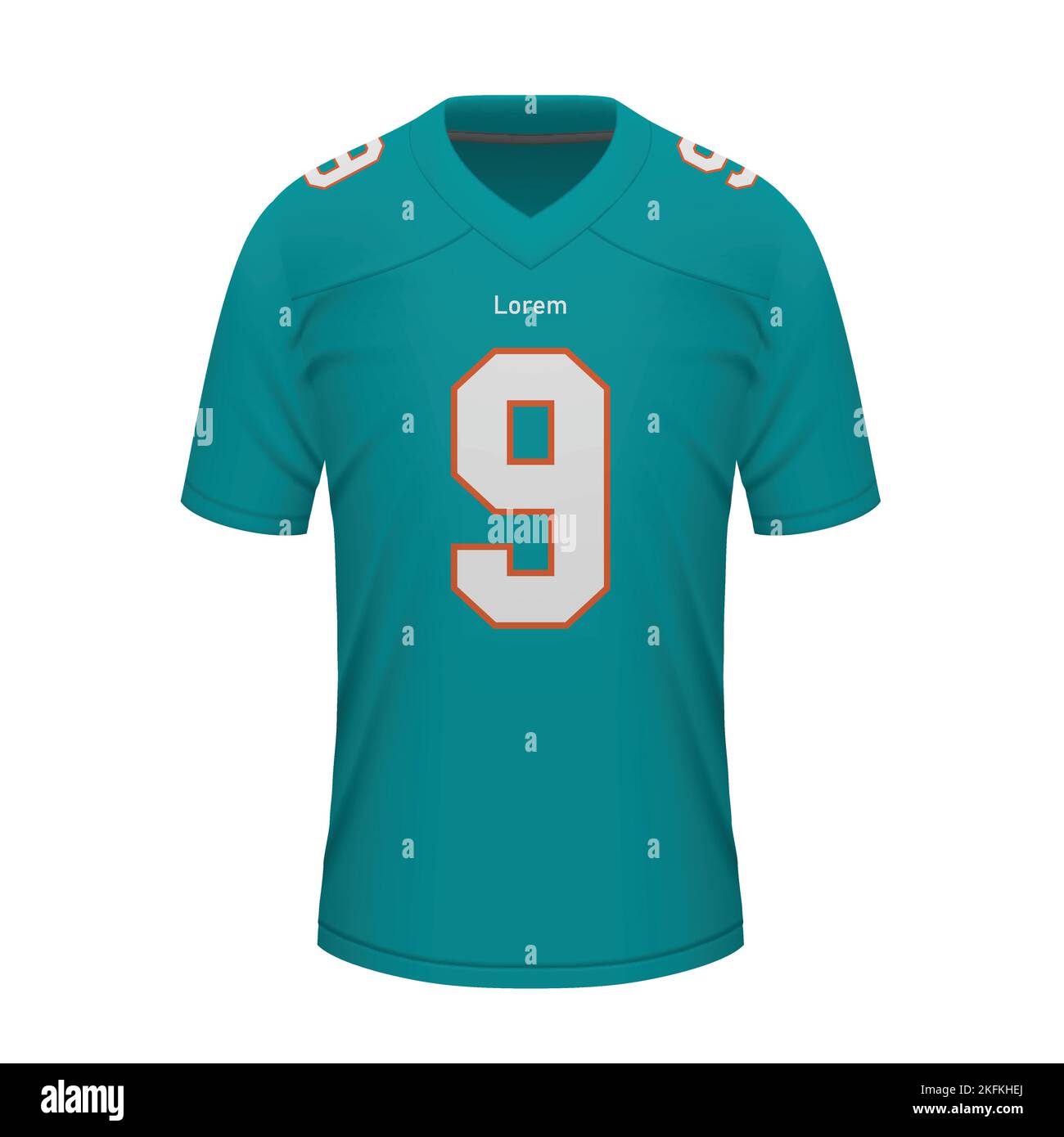 Realistic American football shirt of Miami, jersey template for sport ...