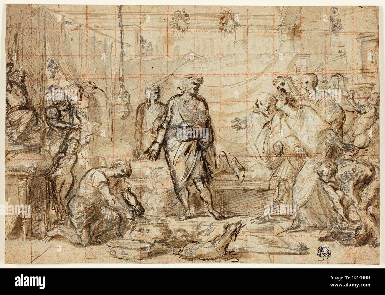 Death of Seneca, n.d. Attributed to Mathieu Ignace van Brée Stock Photo - Alamy