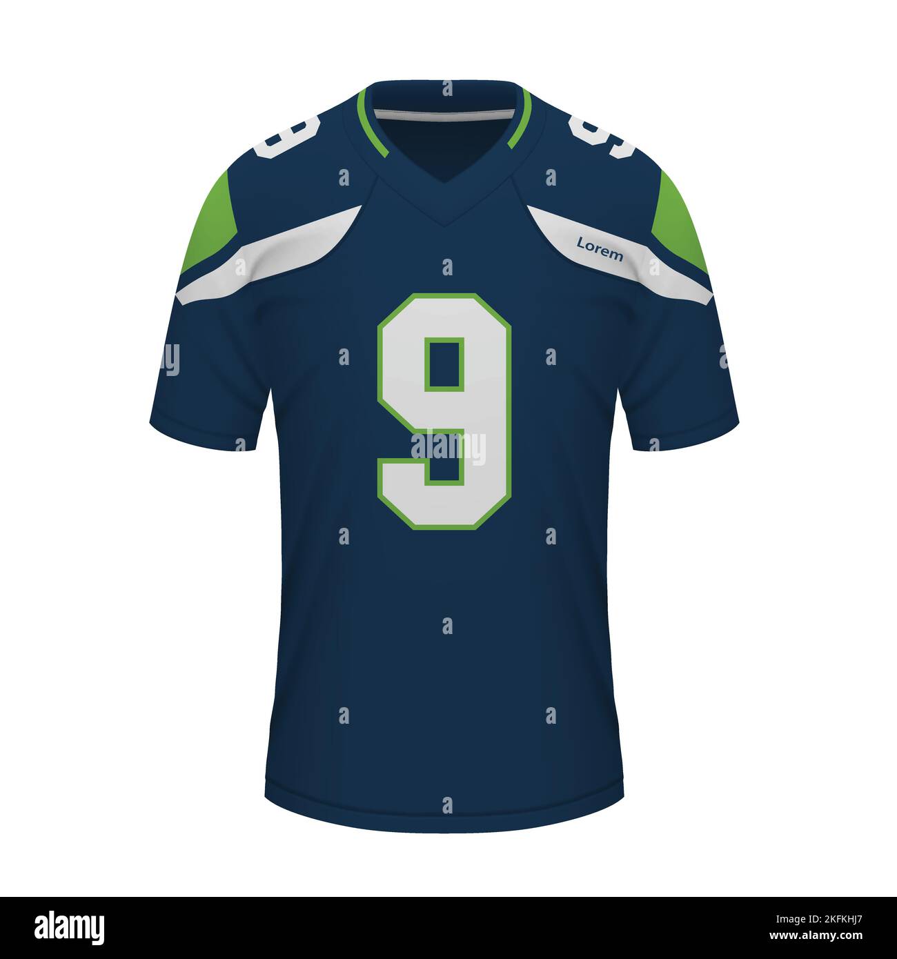 Realistic American football shirt of Seattle, jersey template for sport ...