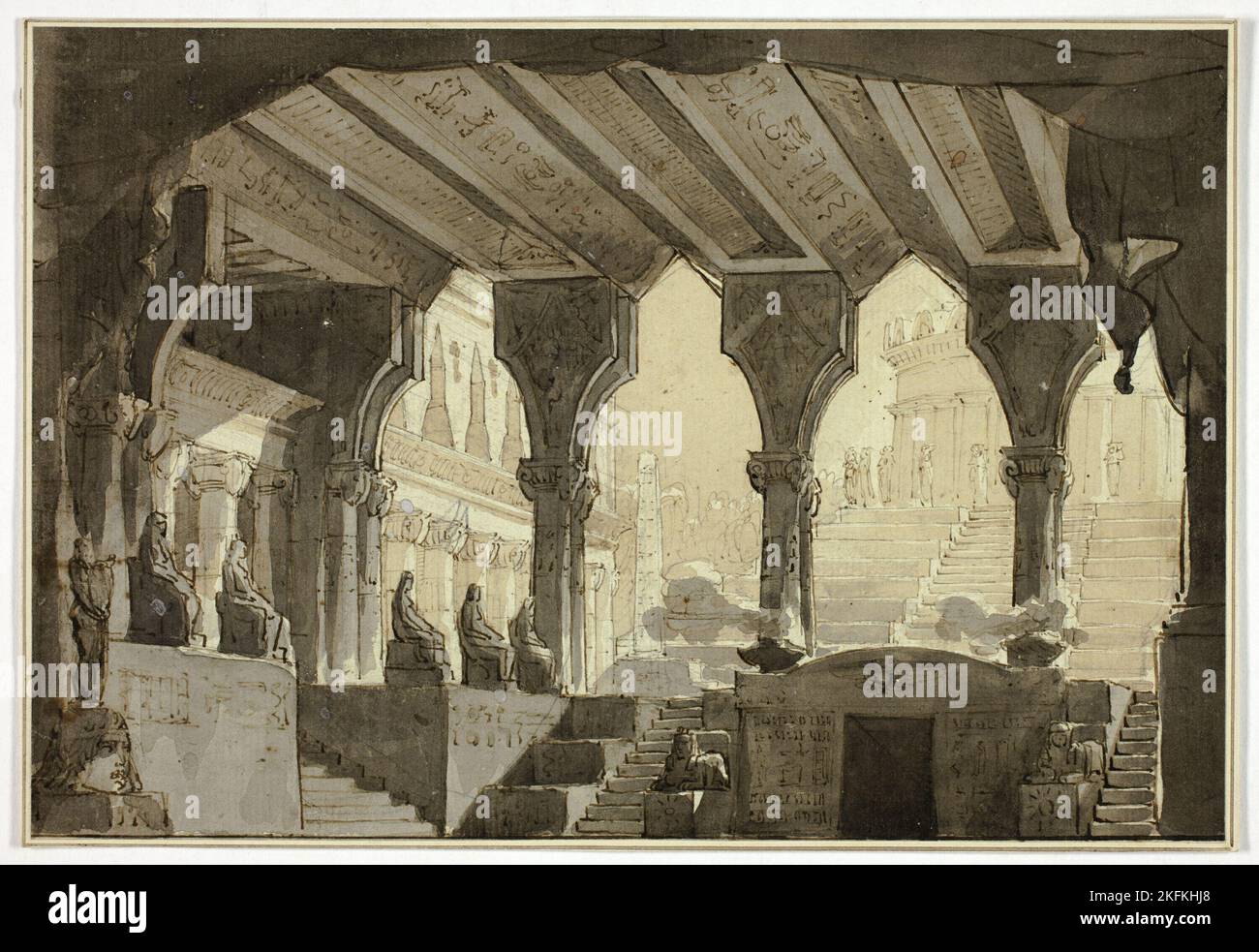 Stage Design, n.d. Attributed to Louis Jean Desprez Stock Photo - Alamy