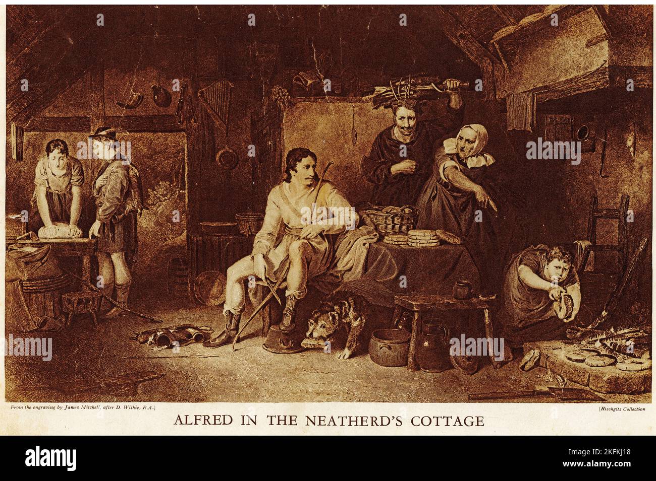 Halftone of King Alfred Alfred (c.848 – 899) from the kingdom of Wessex ...