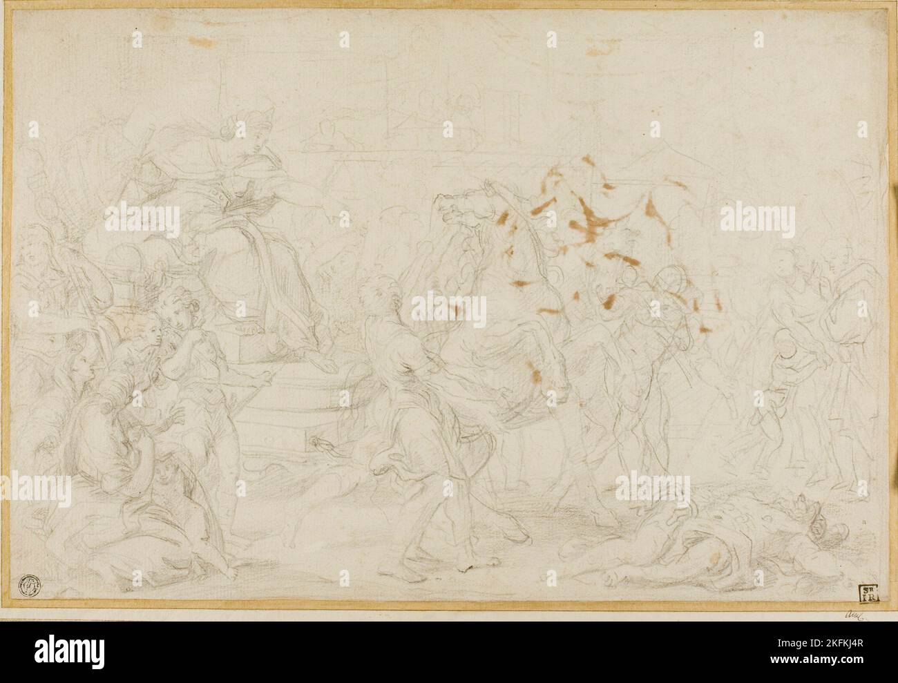 Study, c. 1686. Attributed to Giuseppe Bartolomeo Chiari Stock Photo ...