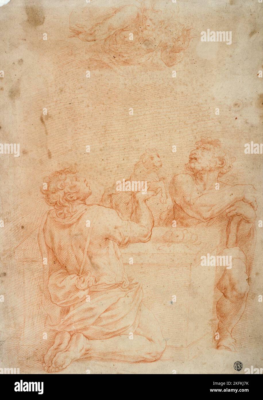 Sacrifice of Cain and Abel, with God the Father Above, 1554/55 ...