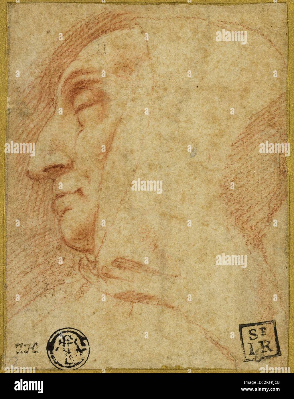 Head of a Monk, n.d. Attributed to Francesco Vanni Stock Photo - Alamy