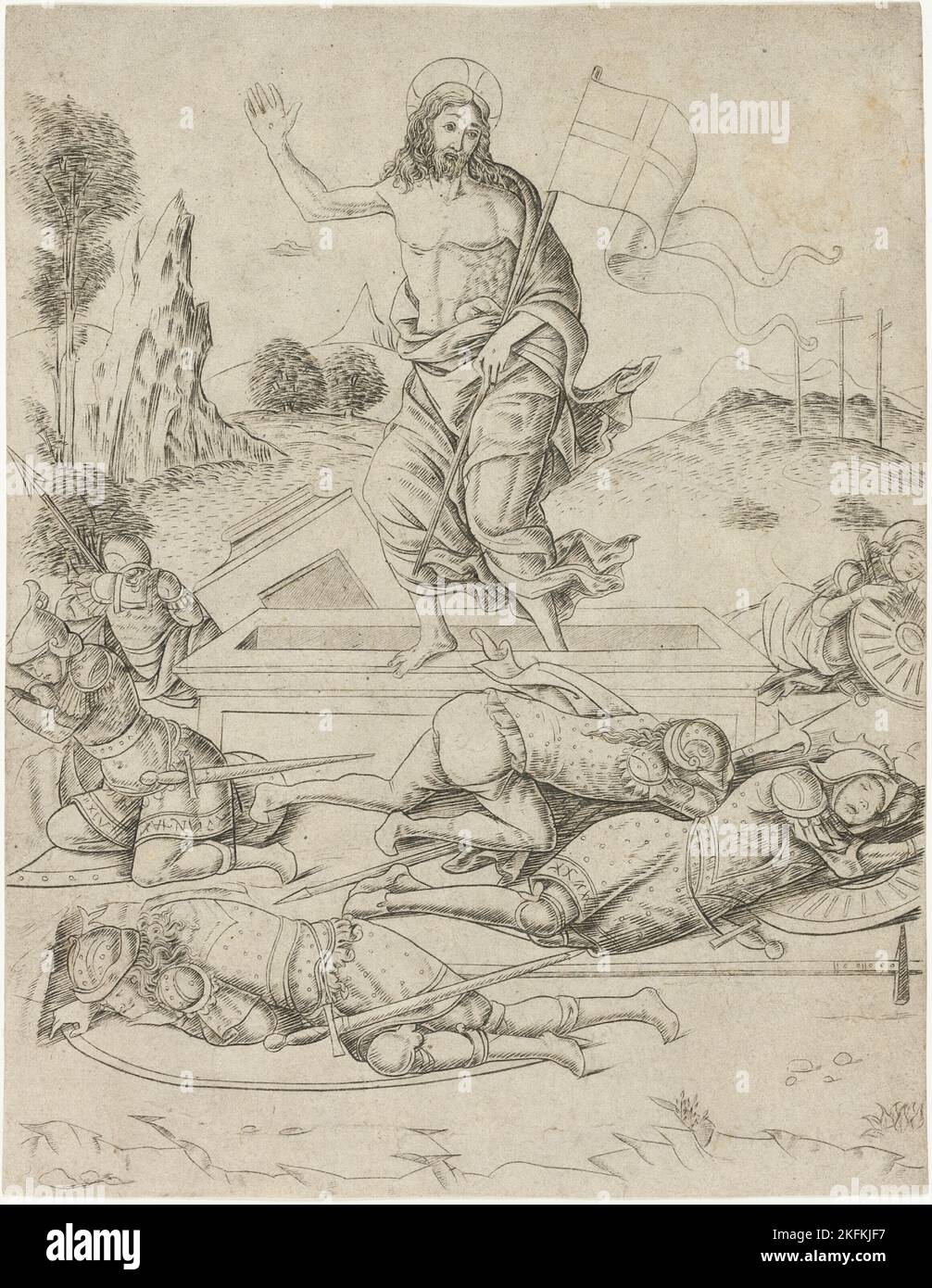 The Resurrection, plate eleven from the Life of the Virgin and Christ ...