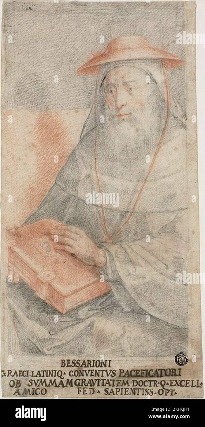 Bessarion, c. 1560. Renaissance humanist, theologian, Catholic cardinal ...