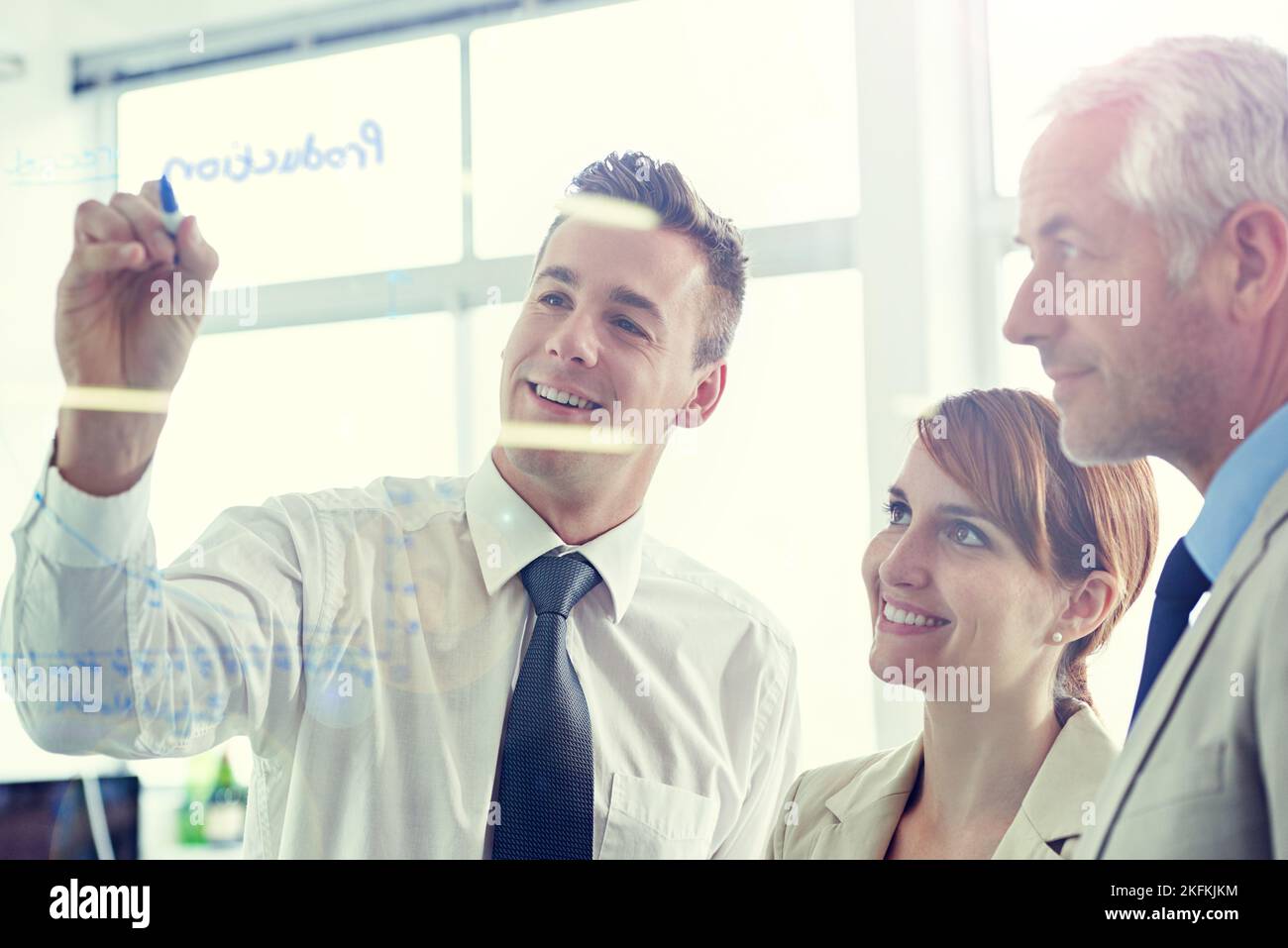 Making their ideas work for them. a businesspeople brainstorming on ...