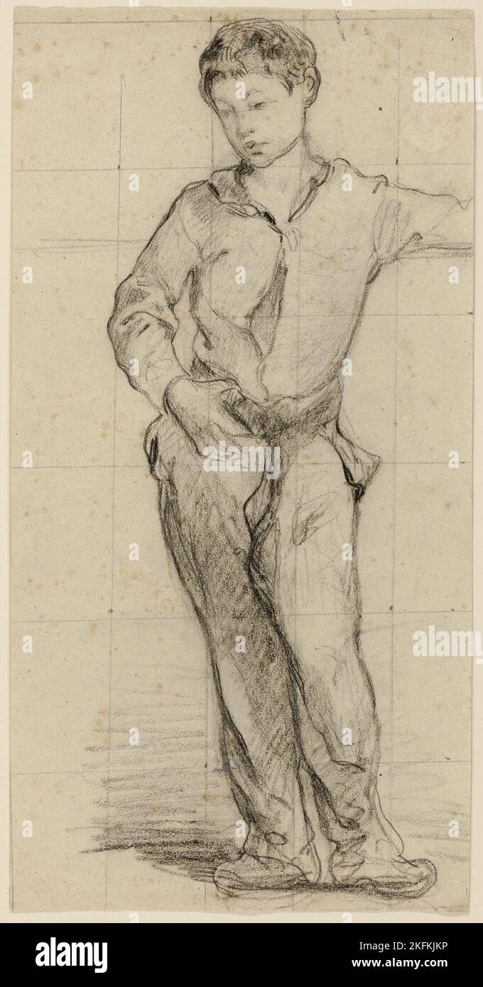 Young Man Standing (Léon Leenhoff) (recto); (Sketch of Standing Boy ...