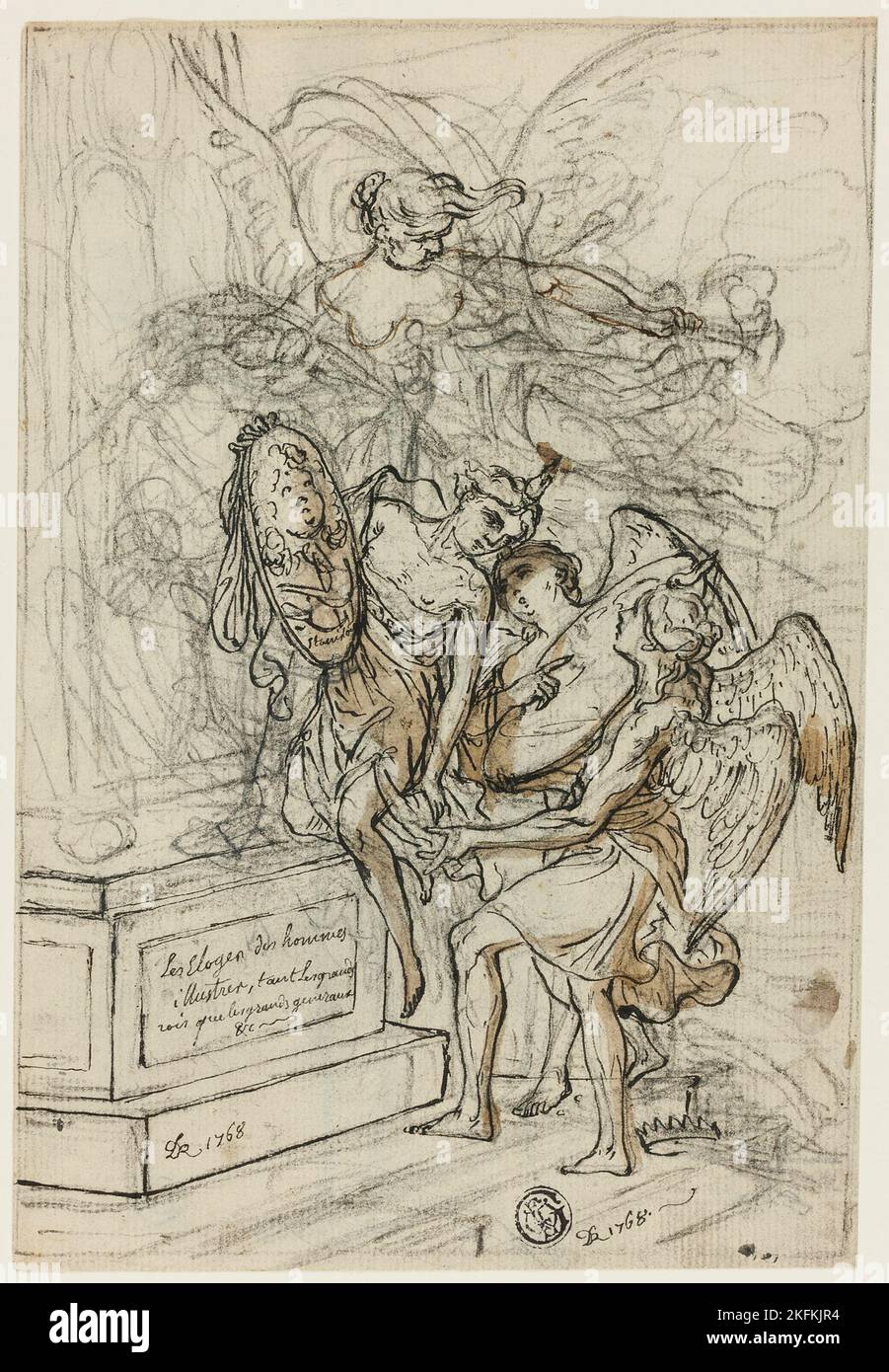 Male angel and wings pencil drawing hi-res stock photography and images ...