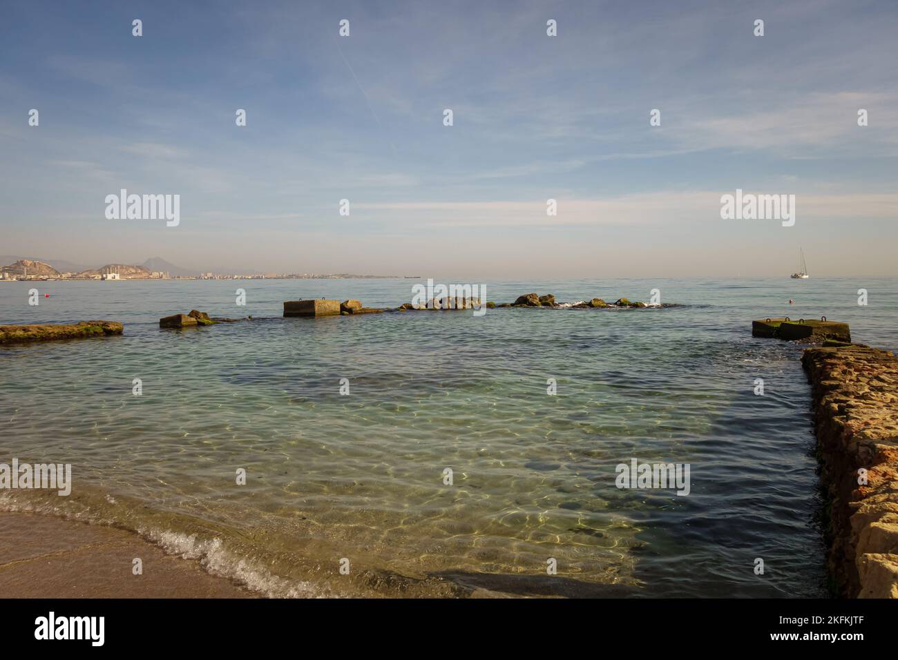 Mediterranean beaches in Alicante. Spain Stock Photo - Alamy