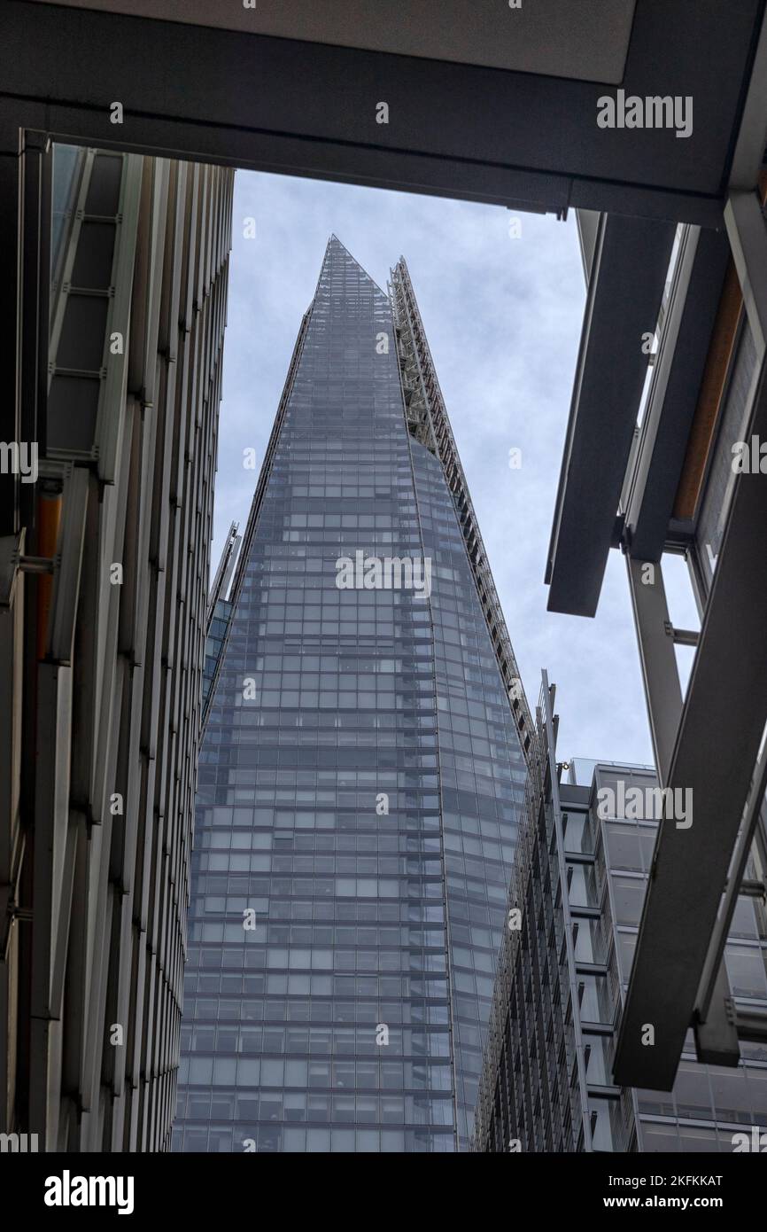 LONDON, UK - OCTOBER 29, 2022: View of the Shard Tower seen through ...