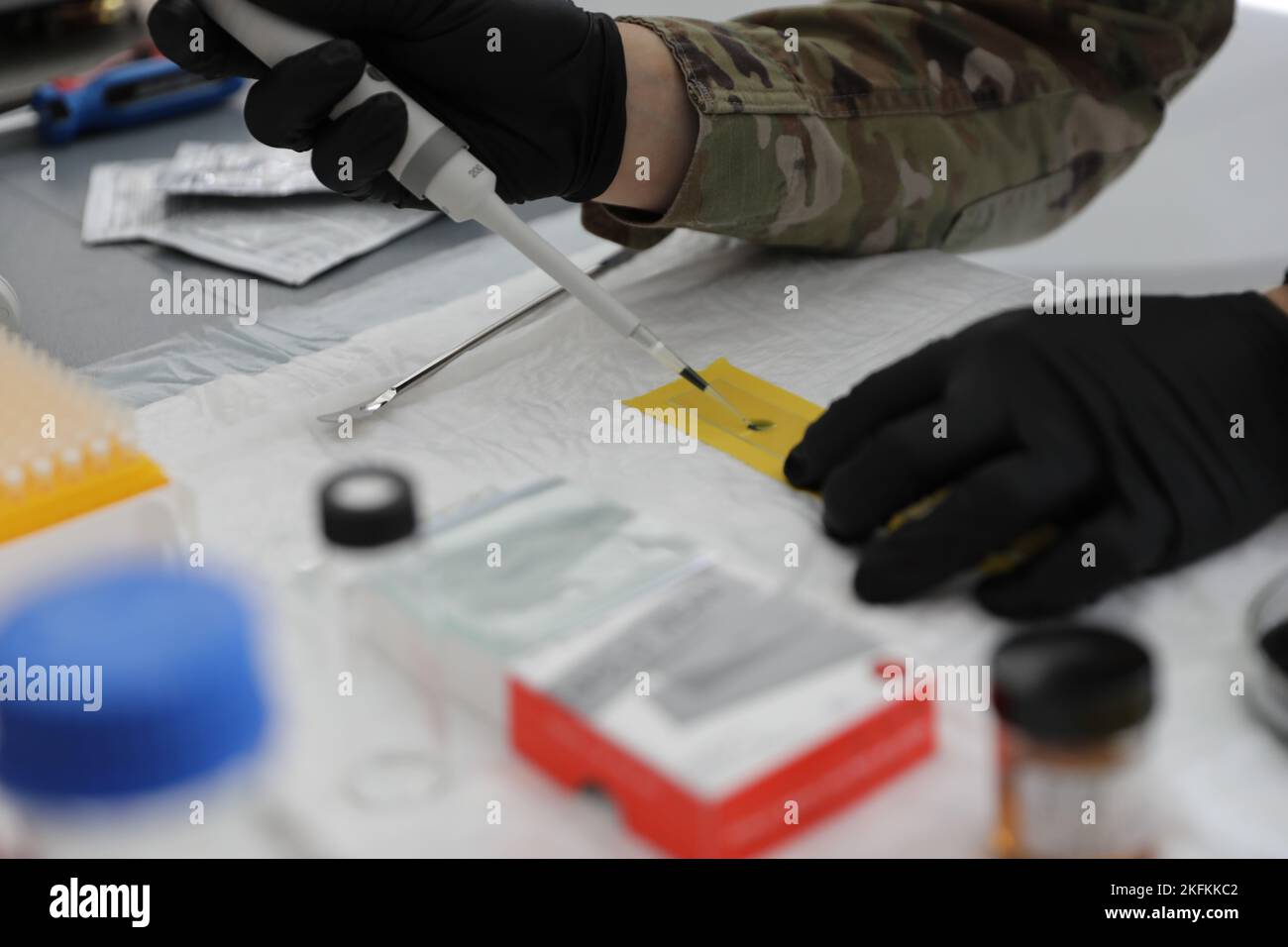 U.S. Army Cpt. Tony Bernabo, a Nuclear Medical Science Officer assigned ...