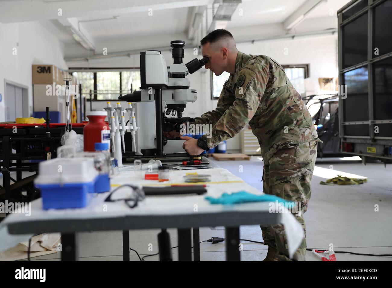 U.S. Army Capt. Tony Bernabo, a Nuclear Medical Science Officer ...