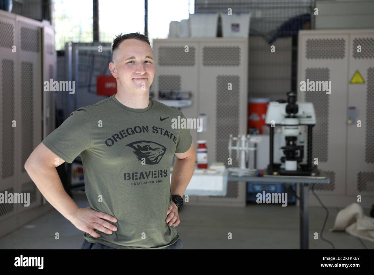 U.S. Army Cpt. Tony Bernabo, a Nuclear Medical Science Officer assigned ...