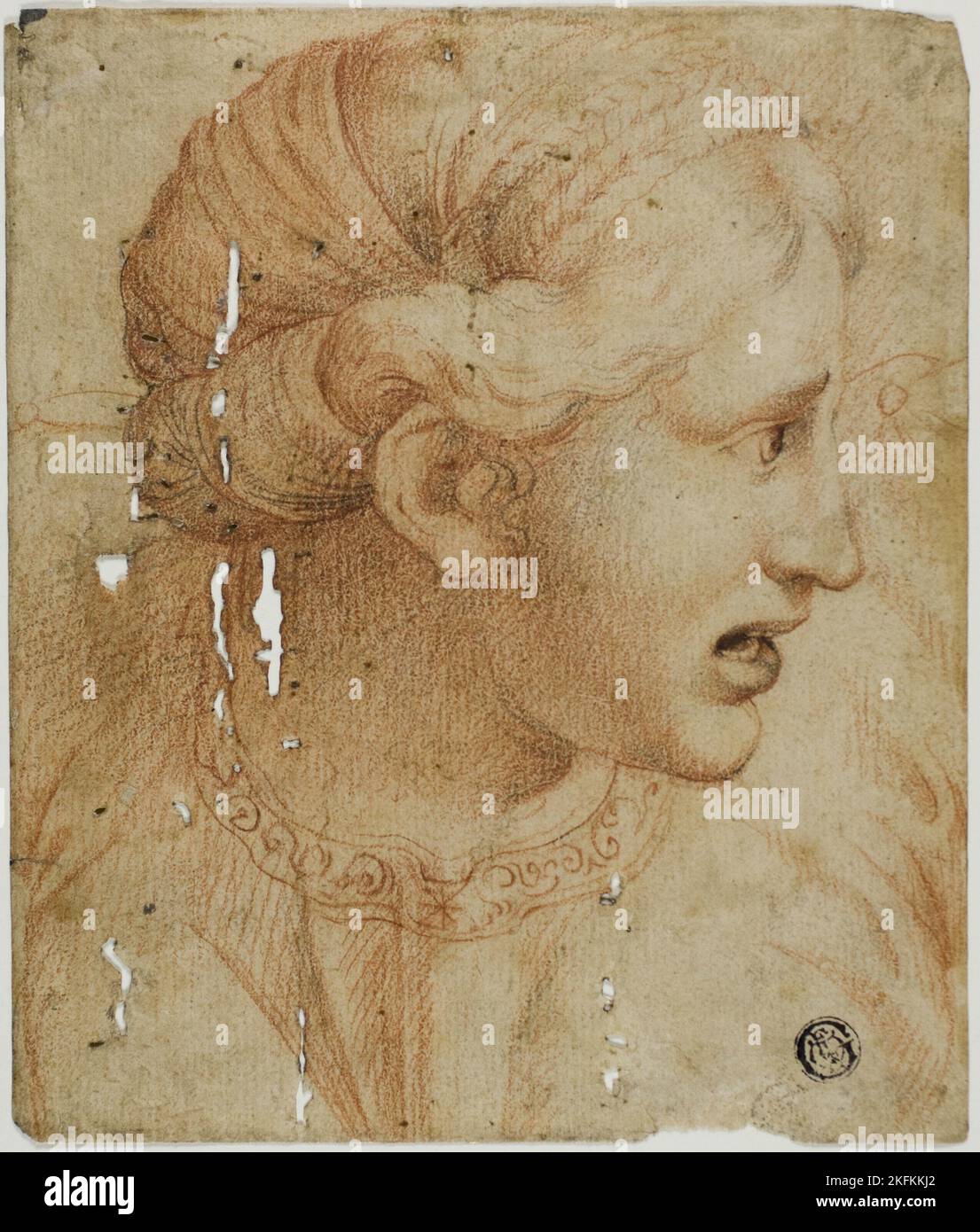 Female Head in Profile, Facing Right, n.d Stock Photo - Alamy