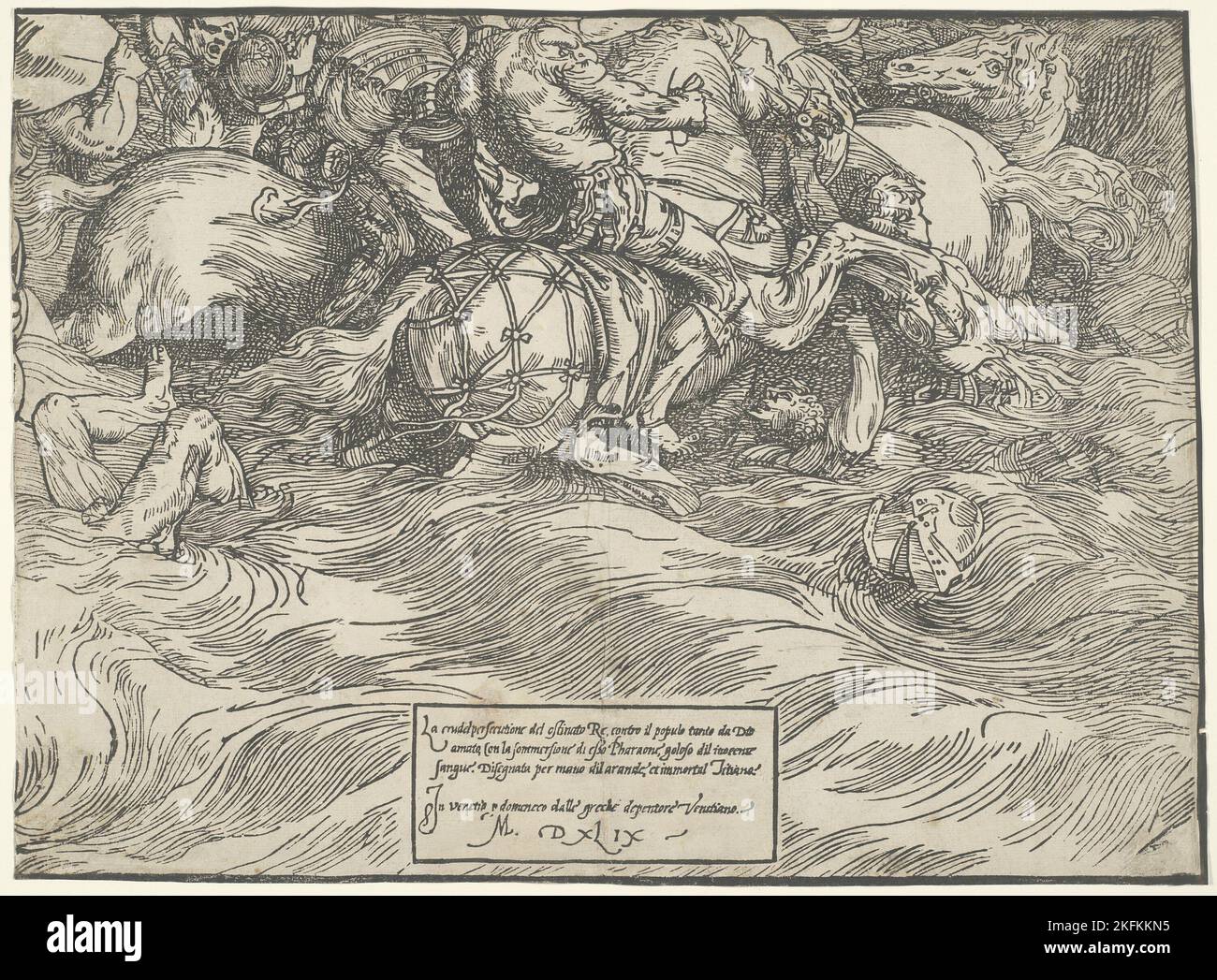 The Submersion of Pharaoh's Army in the Red Sea, c. 1515, printed 1549 ...