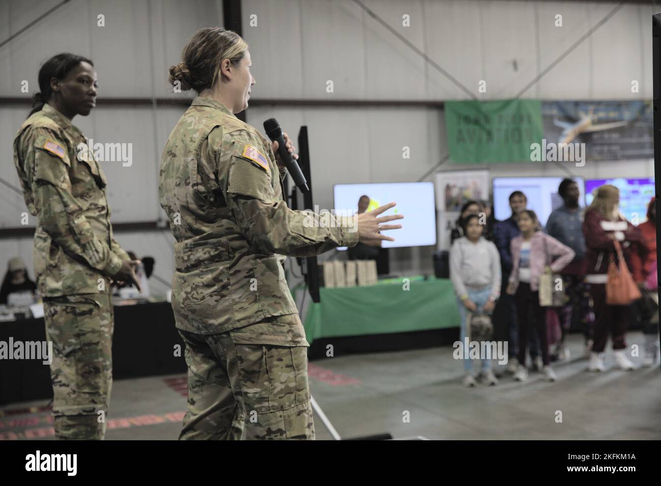 Illinois Army National Guard Capt. Alix Johnopolis, commander of the 1 ...