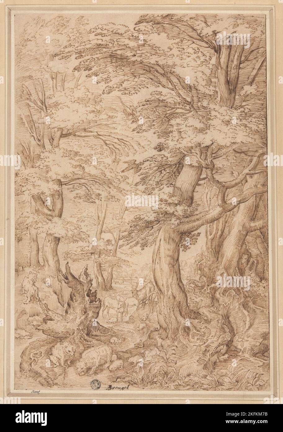 Forest Landscape with Wild Animals, late 16th century Stock Photo - Alamy