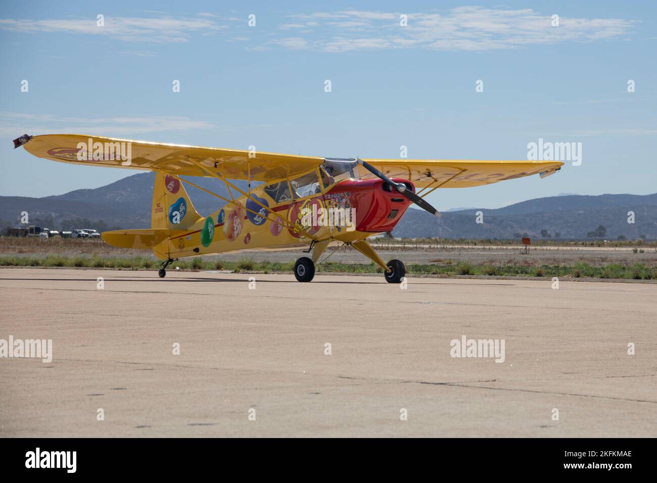 Kent Pietsch, piloting his Interstate Cadet, performs aerobatics during ...