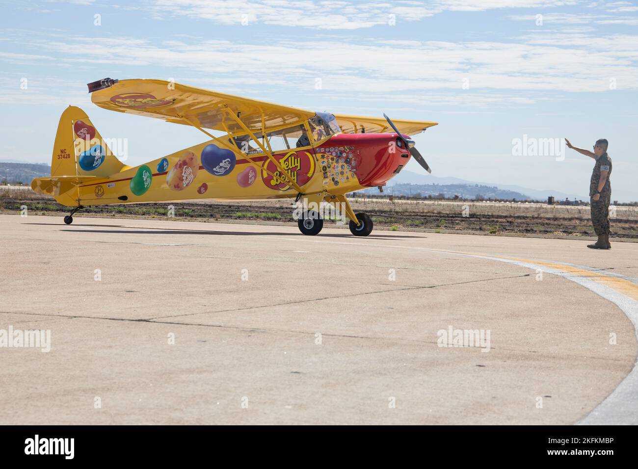 Kent Pietsch, piloting his Interstate Cadet, performs aerobatics during ...