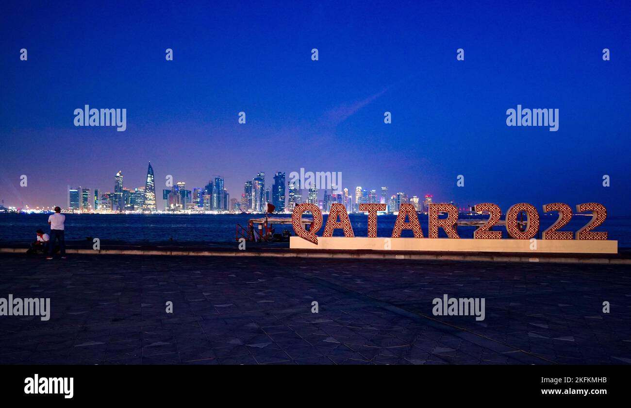 The Doha skyline Qatar. Picture date: Saturday November 19, 2022 Stock ...