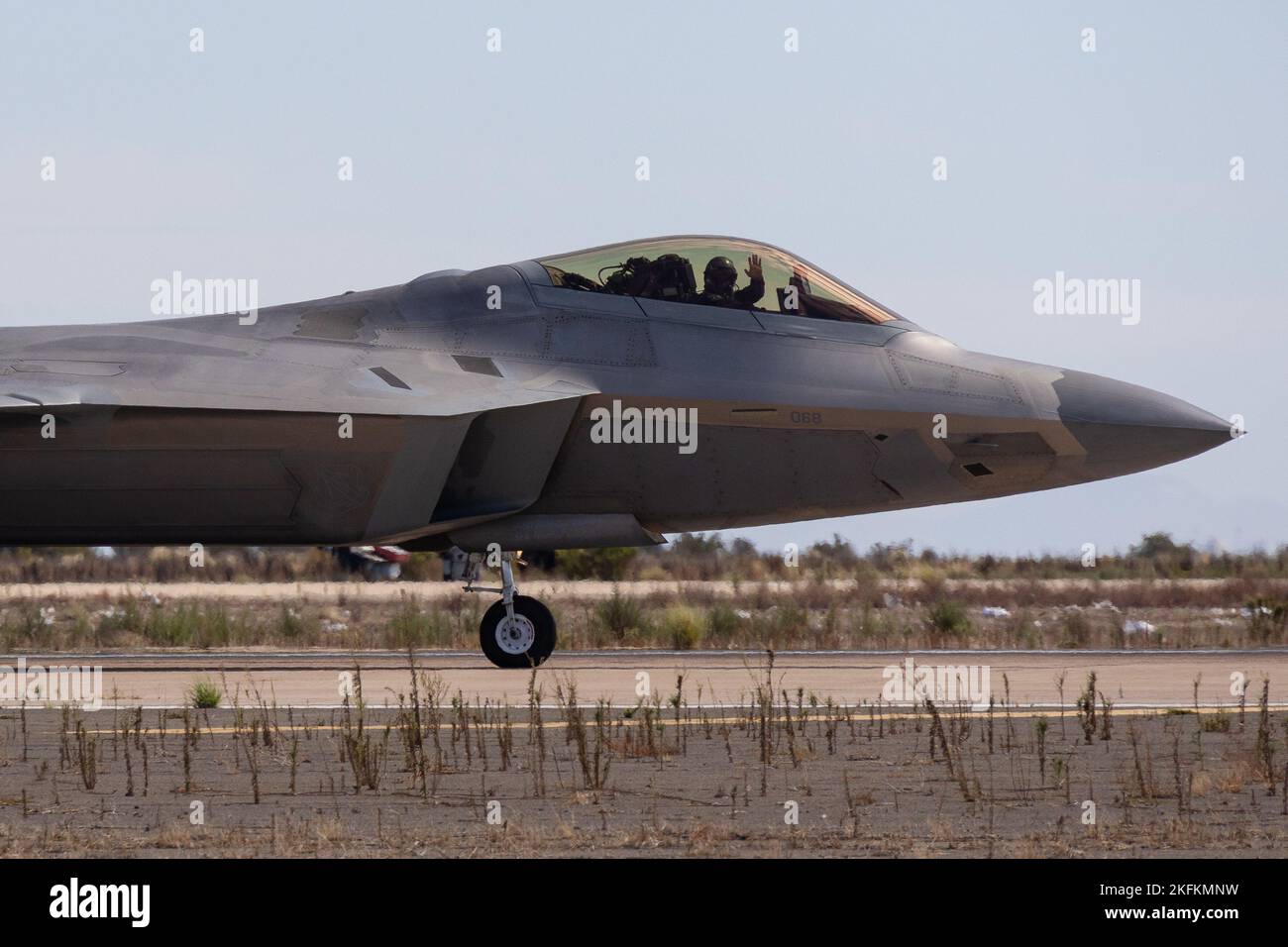 A U.S. Air Force F-22 Raptor participates in the 2022 Marine Corps Air ...