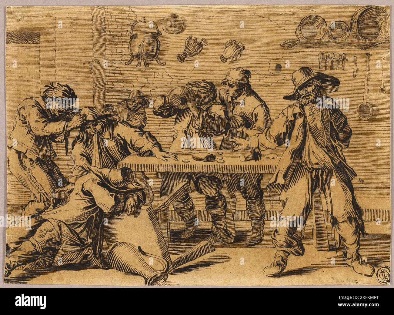 Tavern Scene with Carousing Men, n.d Stock Photo - Alamy