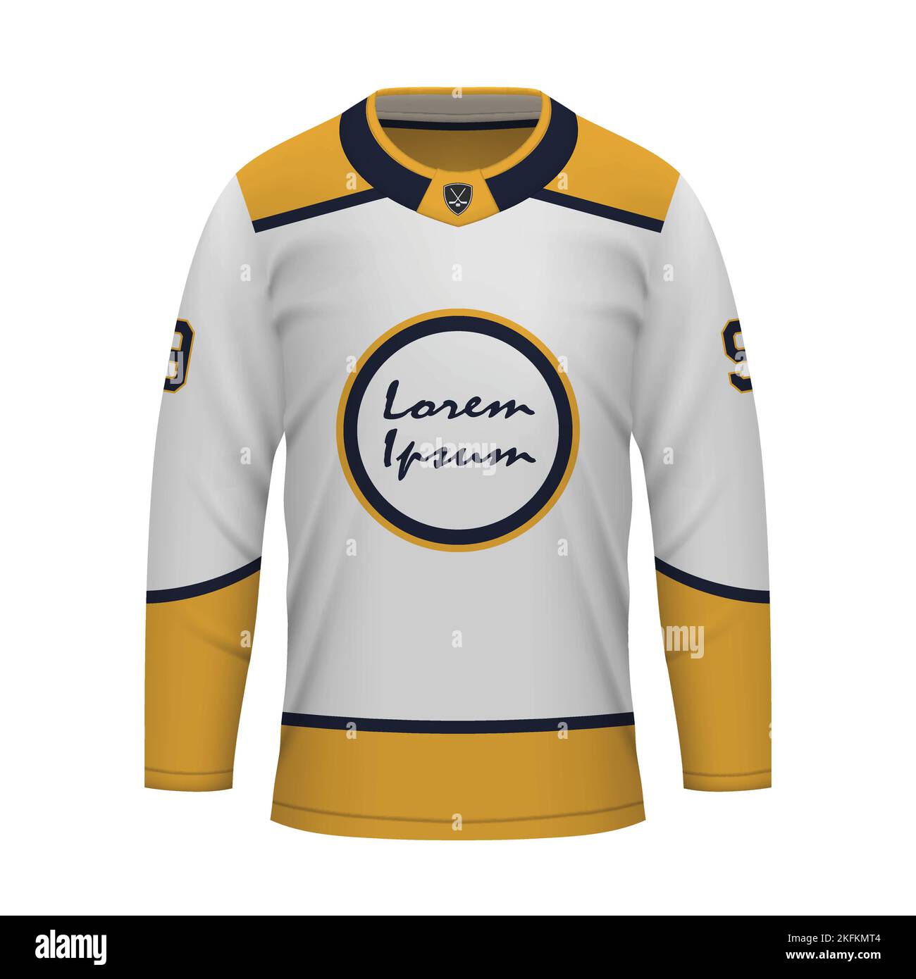 Realistic Ice Hockey away jersey Nashville, shirt template for sport ...