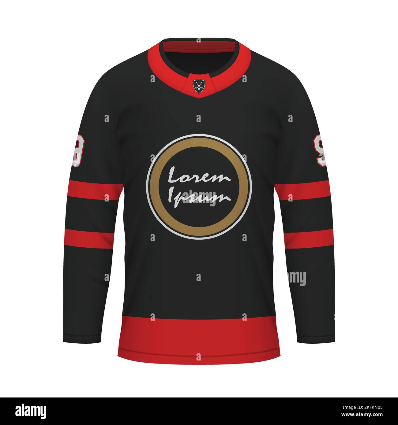 Realistic Ice Hockey shirt of Ottawa, jersey template for sport uniform ...