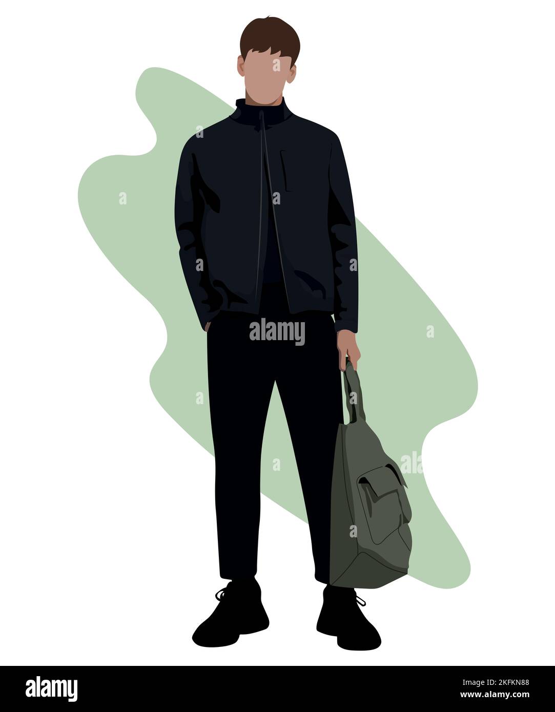 Stylish man. Cartoon male characters. Men in fashion clothes. Flat ...