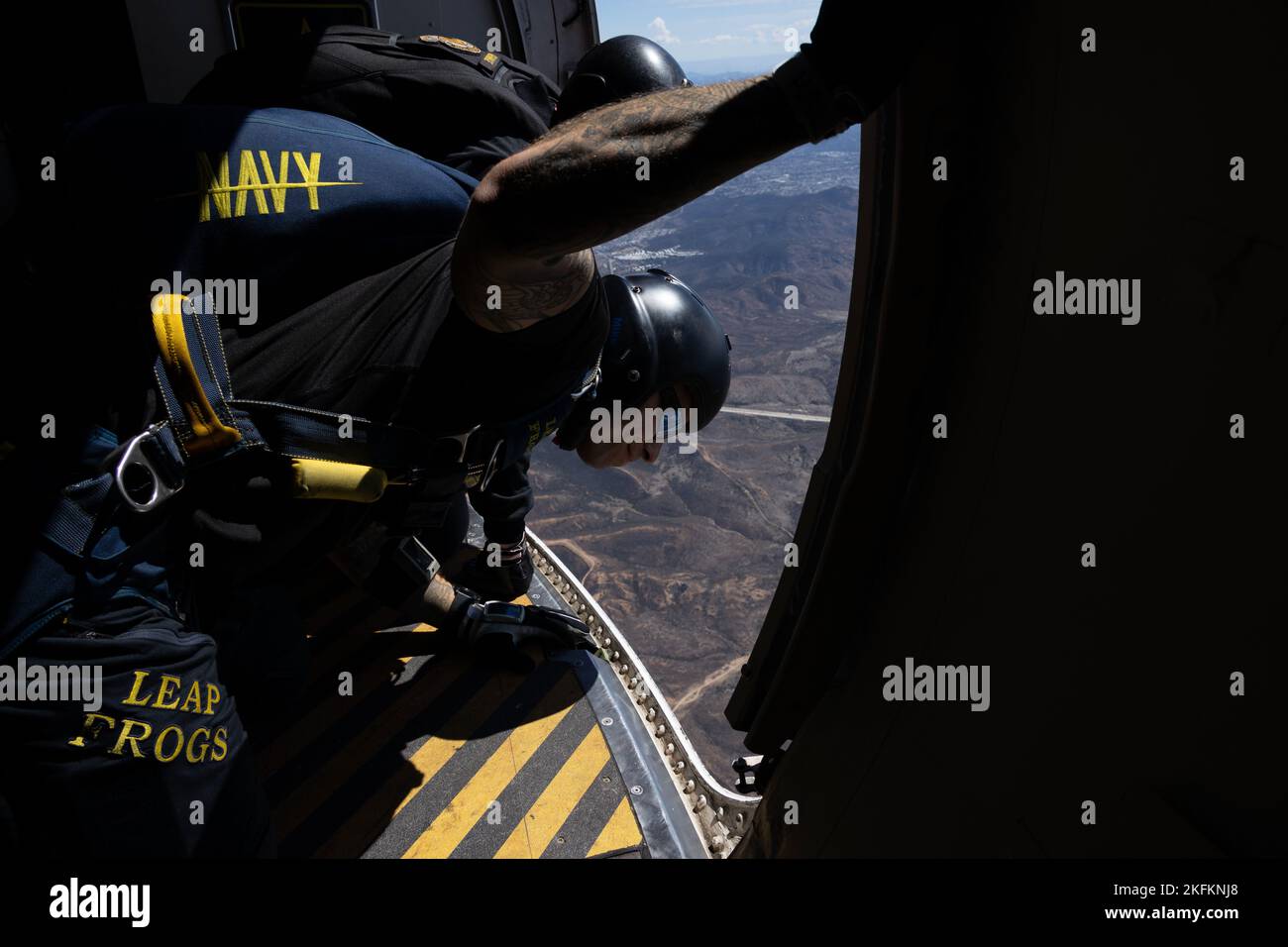 U.S. Navy sailors with the U.S. Navy Parachute Team, nicknamed the Leap ...