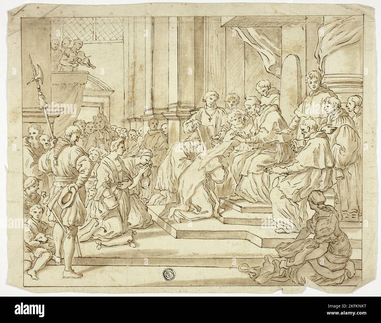 Pope Blessing Nun, n.d Stock Photo - Alamy