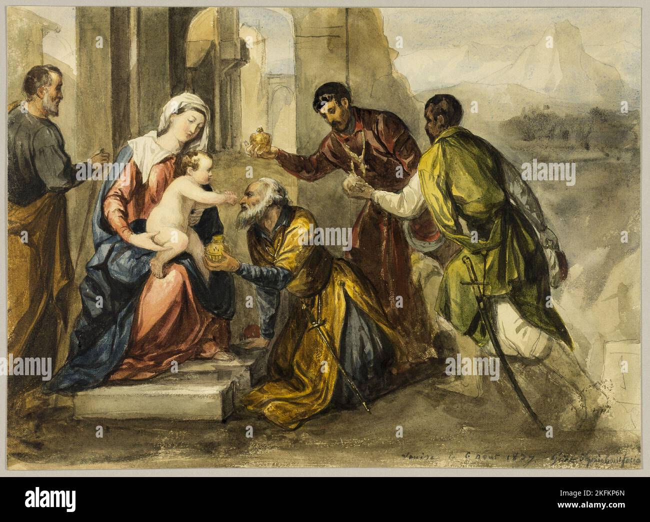 Adoration of the Magi, 1827 Stock Photo - Alamy
