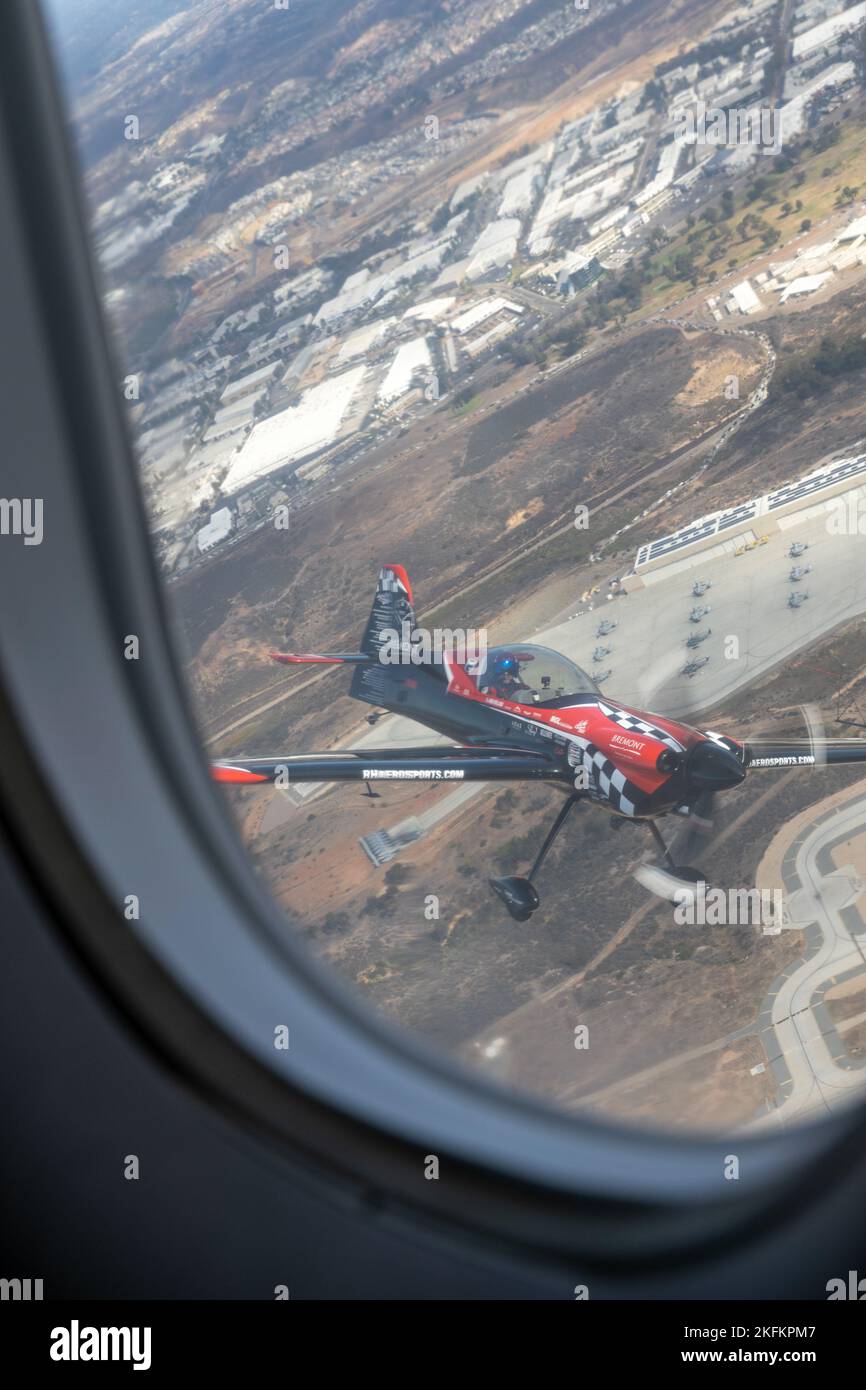 Rob Holland, piloting his MXS-RH, performs aerobatics during the 2022 ...