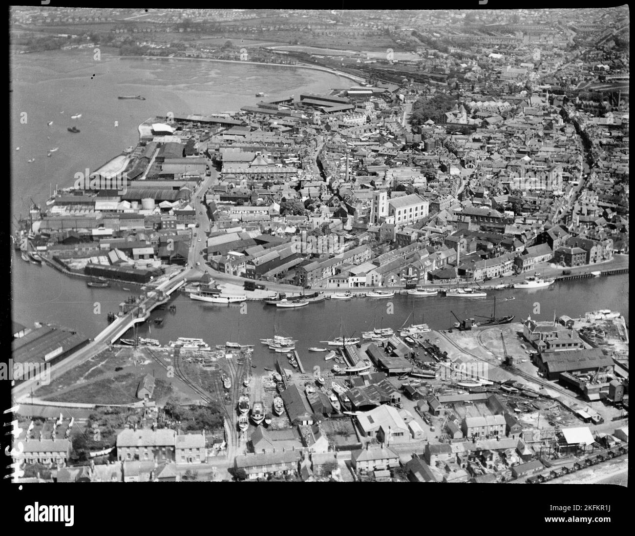 Old waterfront warehouses Black and White Stock Photos & Images - Alamy
